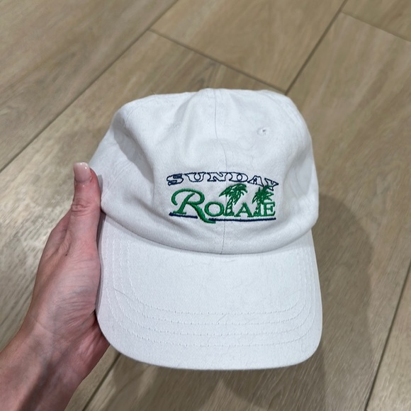 ROTATE | Accessories | Rotate White Hat With Palm Trees | Poshmark